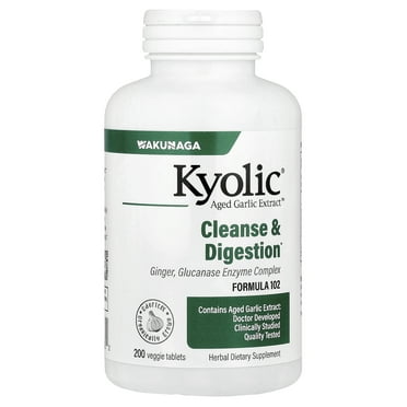 Kyolic Aged Garlic Extract Candida Cleanse and Digestion Formula 102 ...