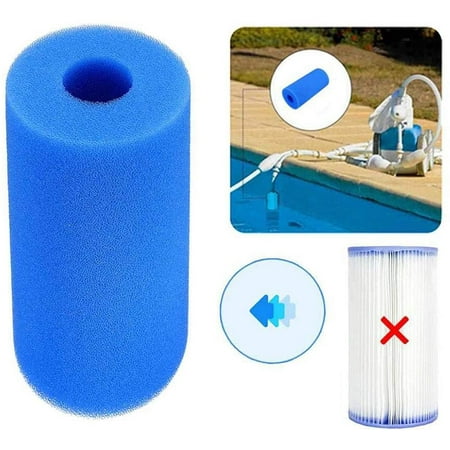 Pool filter, 3 sizes of reusable/washable pool filter, cleaning sponge ...