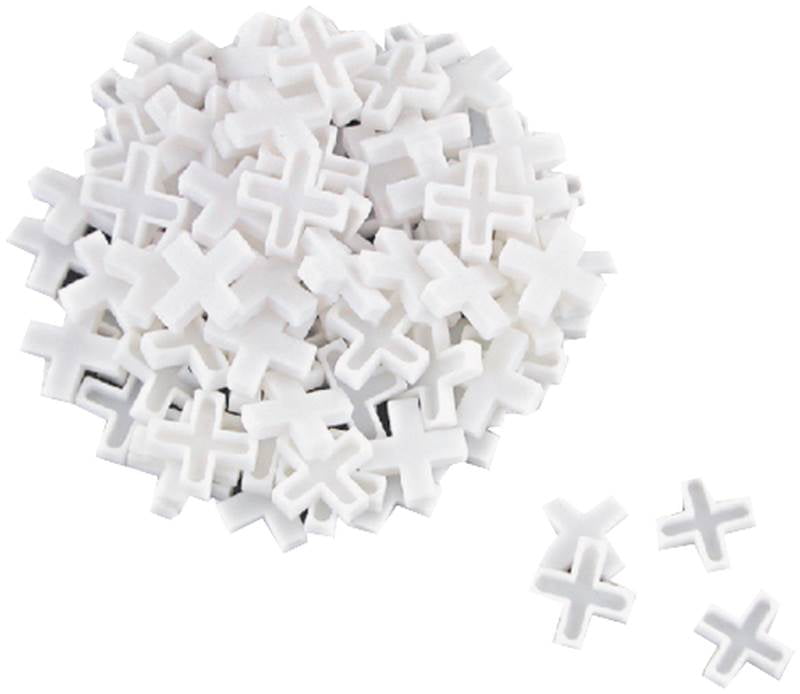 Vulcan Tile Spacers, Plastic – Cross Type, 1/8 In