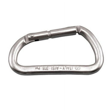 316 STAINLESS STEEL SPRING CLIP CARABINER 9/32" (S0120-0070) - Walmart.com