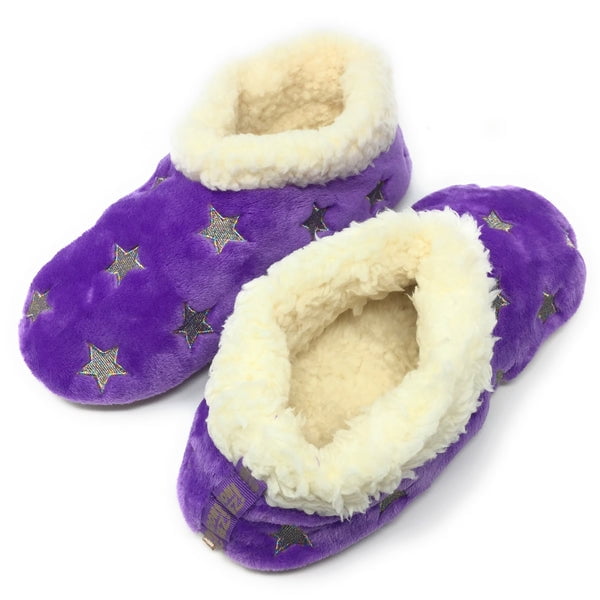 Oooh Geez Women's Cozy Fuzzy Bootie Slippers, Sherpa House Shoes, Starz ...