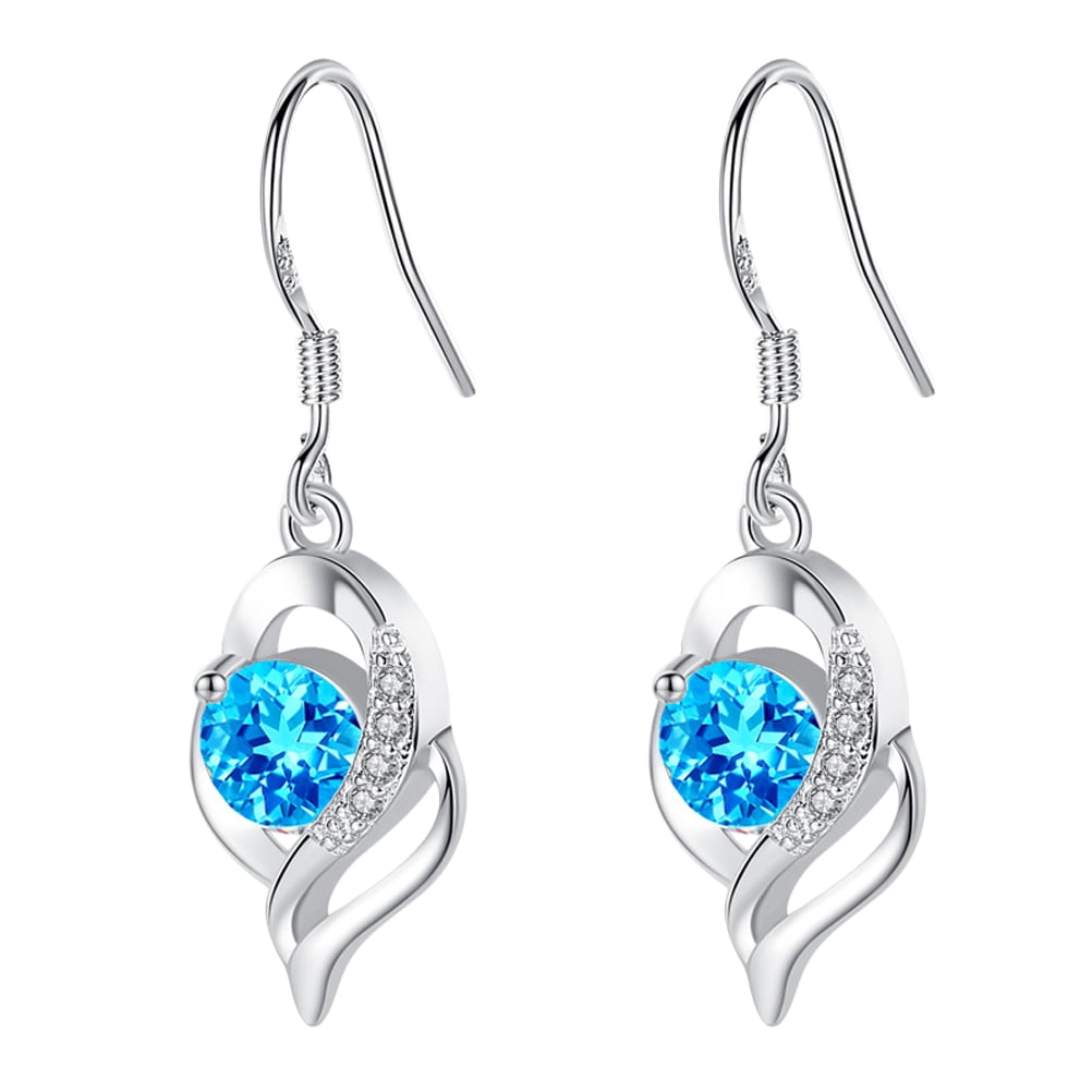 Click here for Kakowely Blue Silver Long Earring For Women Fashio... prices