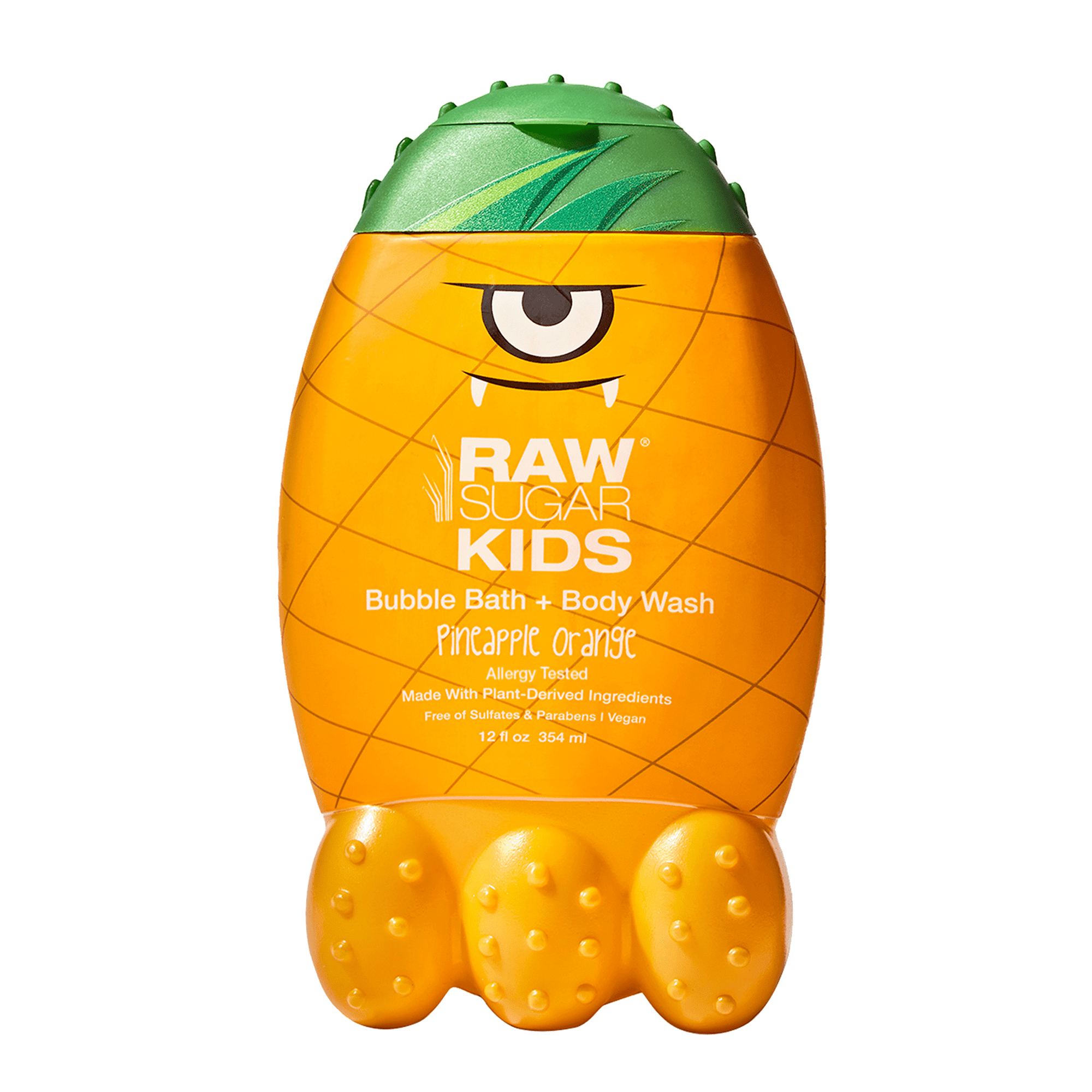 Raw Sugar Kids 2-in-1 Bubble Bath and Body Wash, Pineapple Orange, 12 ...