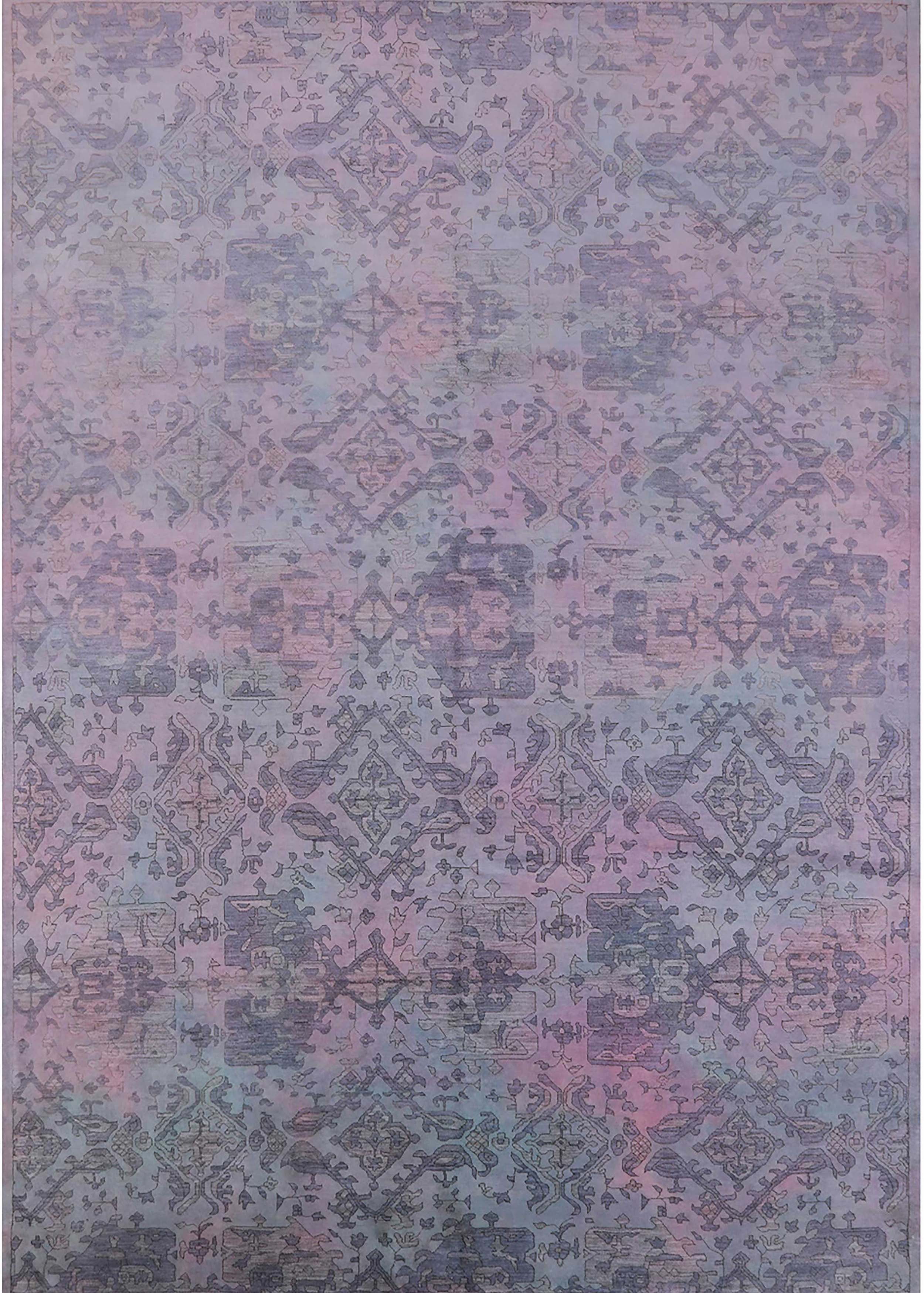 Ahgly Company Indoor Rectangle Mid-Century Modern French Lilac Purple ...