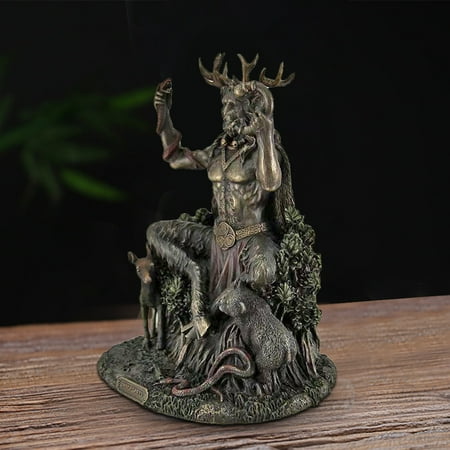 Clairlio Resin Cernunnos Horned Animal God Statue Figurine Garden Home ...