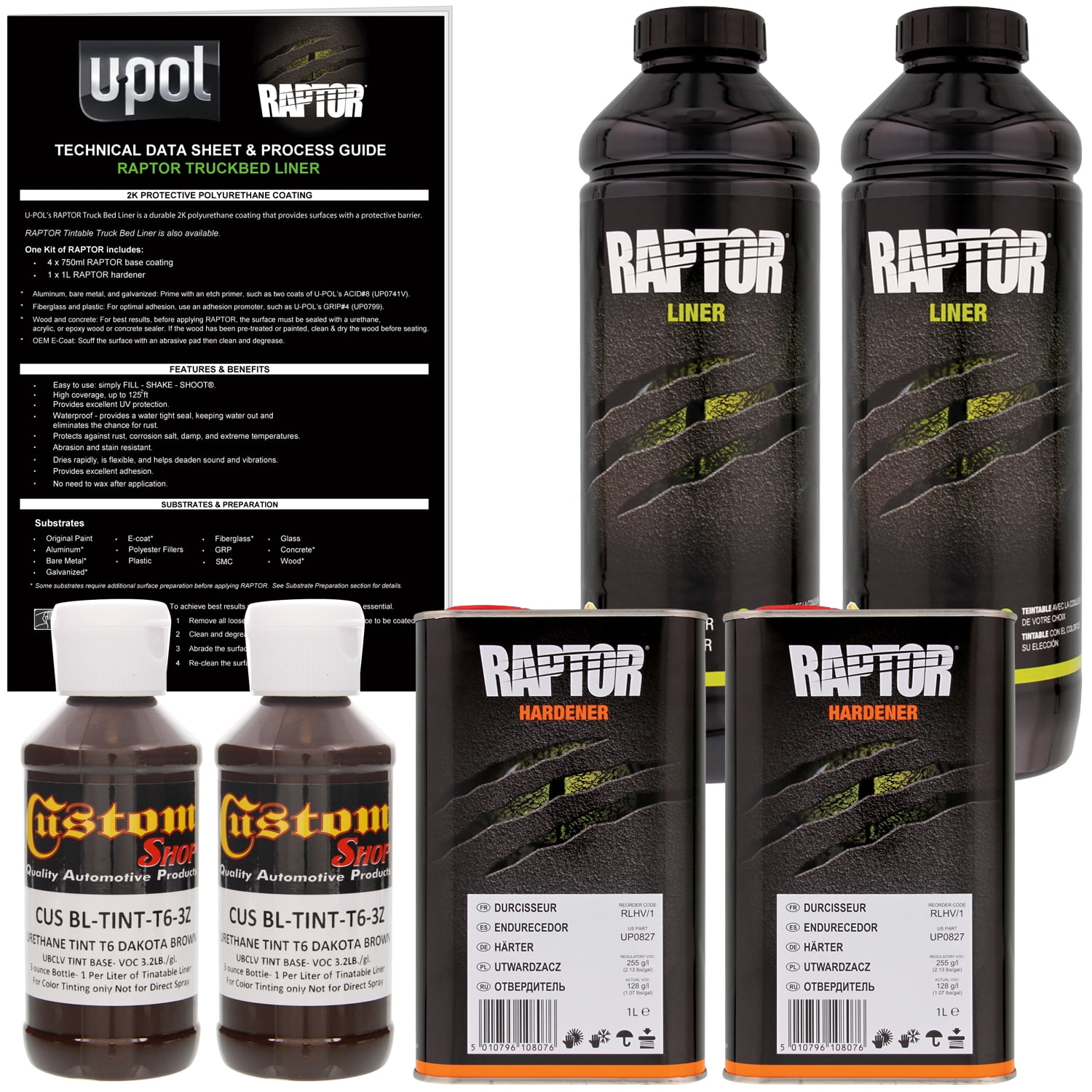 Raptor Dakota Brown Urethane Spray-On Truck Bed Liner Texture Coating ...