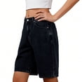 Besolor Jean Shorts for Women High Waisted Wide Leg Casual Loose ...
