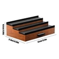3 Tier Wood Perfume Display Riser Vintage Countertop Makeup Organizer ...