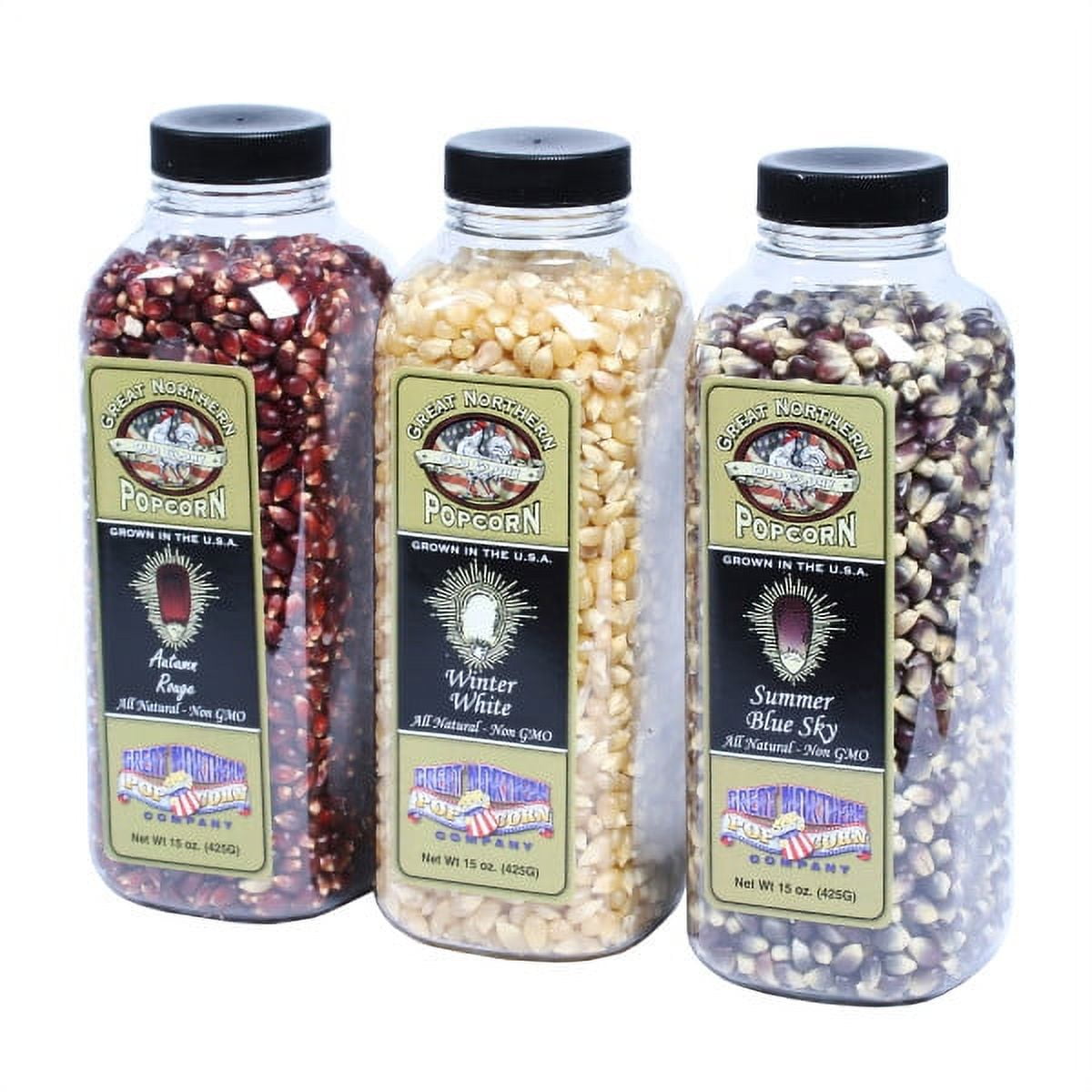 3-Pack of Gourmet Popcorn Kernels - 15-Ounce Jars of Old Glory Red ...