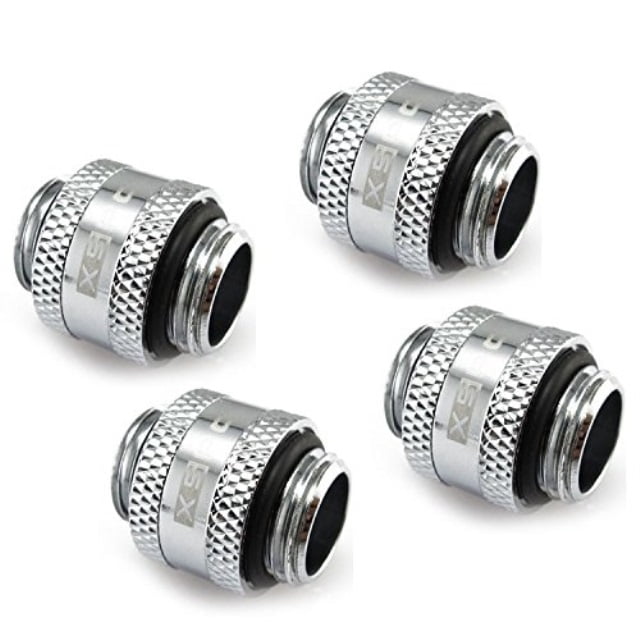 xspc g1/4" male to male rotary fitting, chrome, 4-pack - Walmart.com