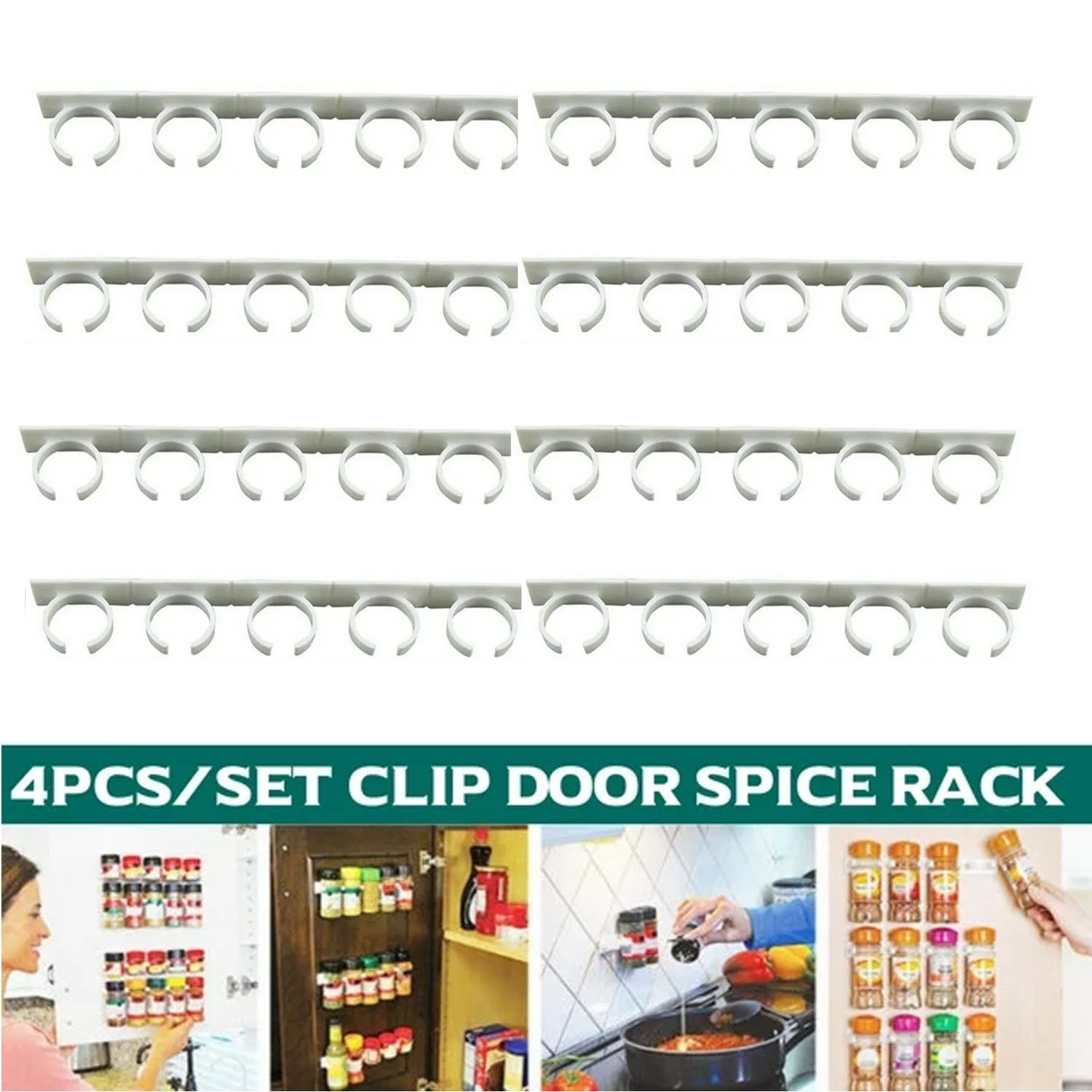 Click here for Tfixol 8 Strips Spice Racks  Adhesive Spice Clip G... prices