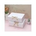 10PCS White Gift Boxes with Lids & Ribbons - Perfect for Bridesmaid ...