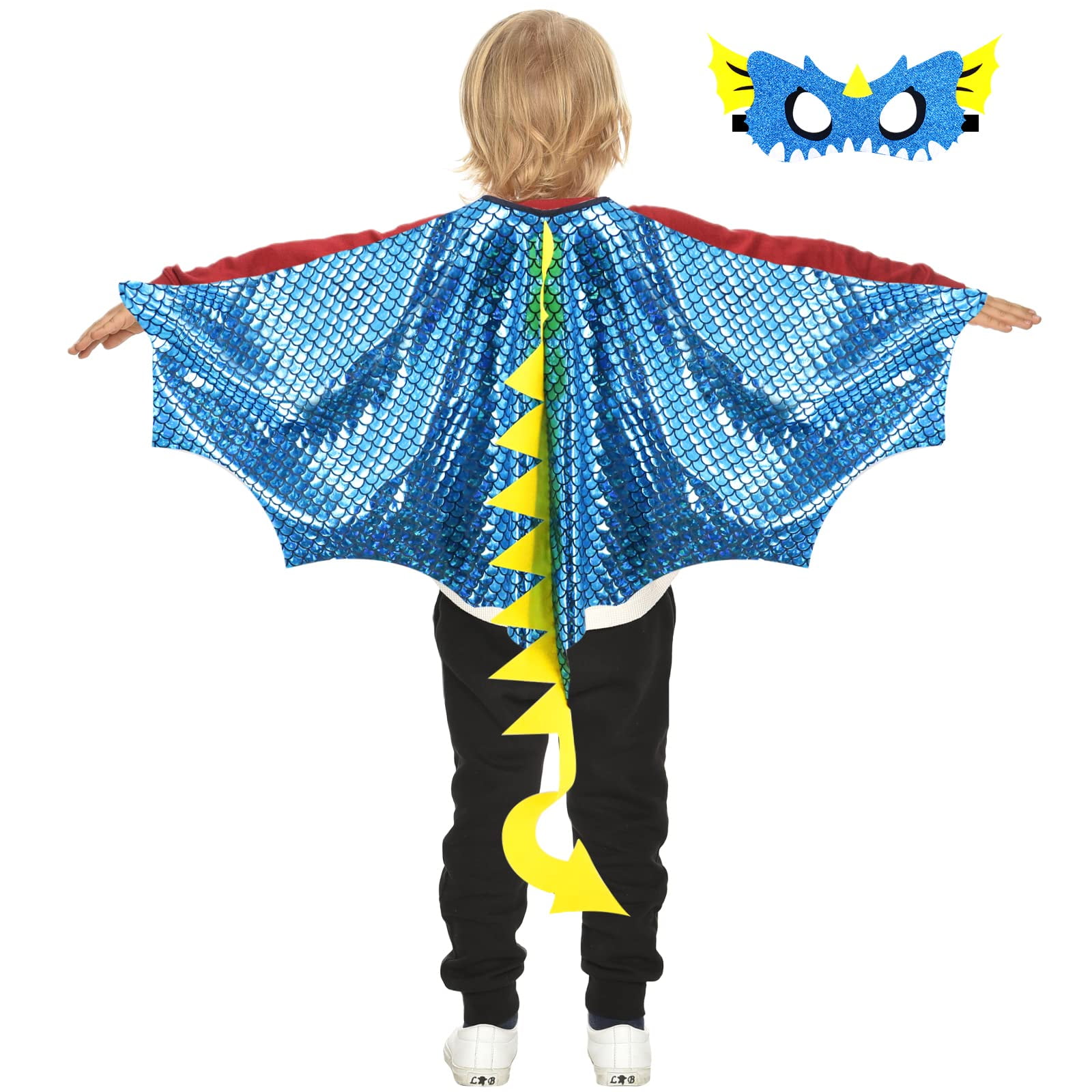 Disfraz IROLEHOME con alas de dragón para niños, disfraz de dinosaurio ...