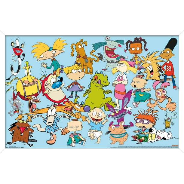 Nickelodeon Characters Wall Poster, 14.725" x 22.375", Framed - Walmart.com