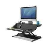 Lotus Sit-Stand Workstation 32.75w x 24.25d x 5.5 to 22.5h, Black ...