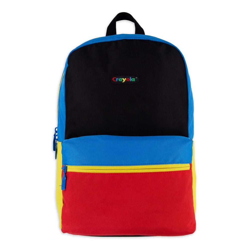 Crayola - Crayola Colorblock Kids' Black Backpack - Walmart.com ...