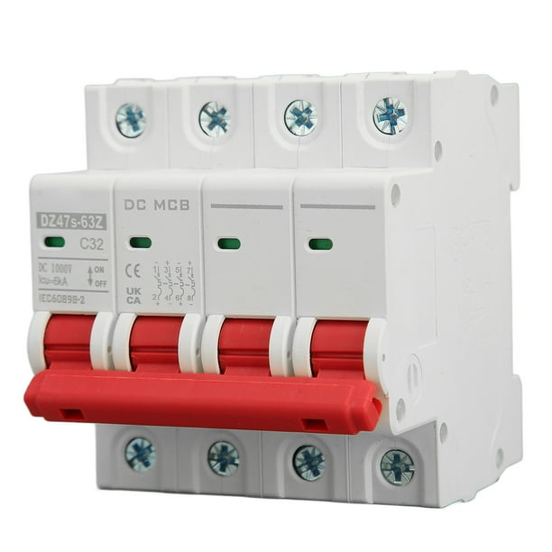 Air Circuit Breaker, DC Miniature Circuit Breaker 1000V 32A High 4P Quick Tripping For Solar ...
