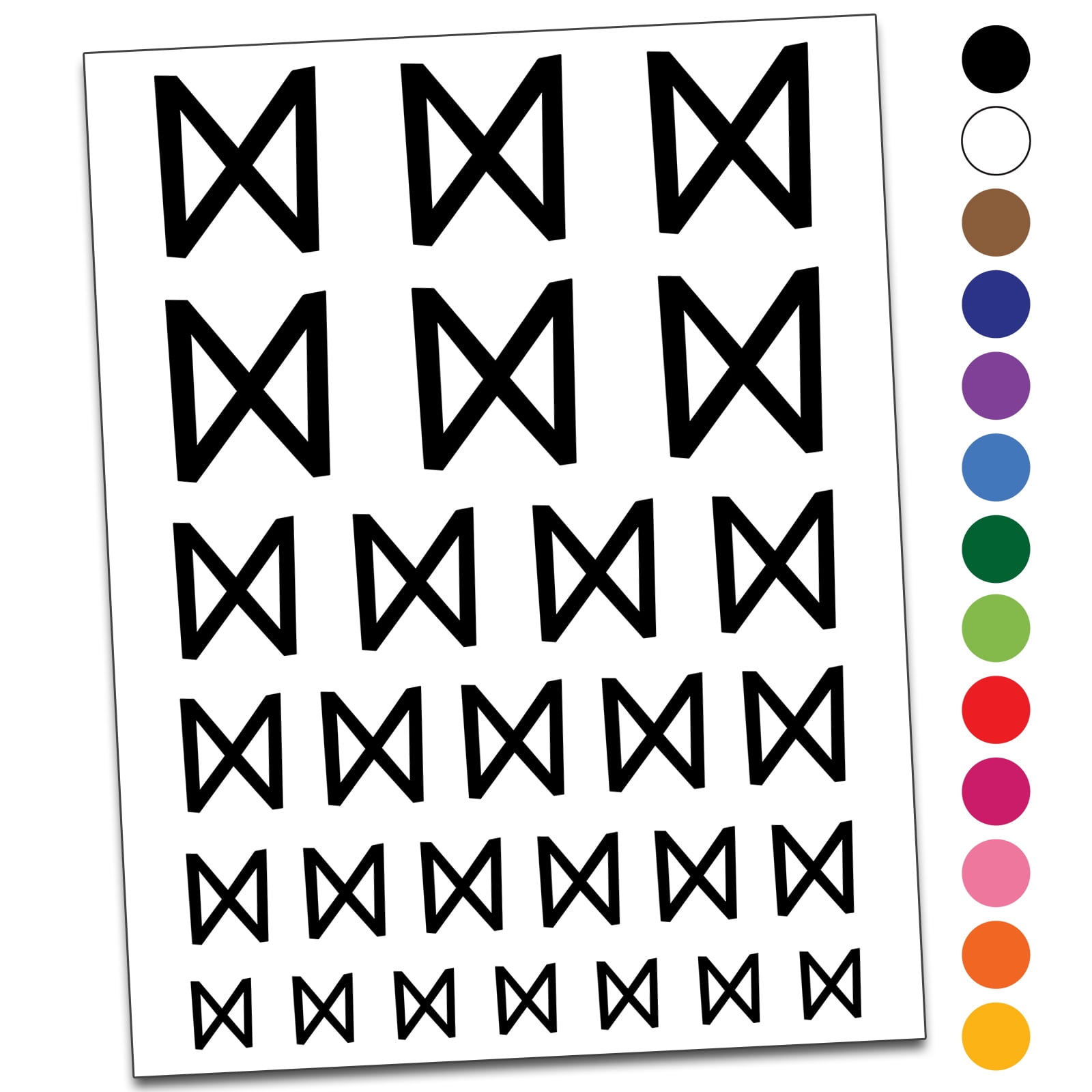 Norse Viking Dwarven Rune Letter D Water Resistant Temporary Tattoo Set ...