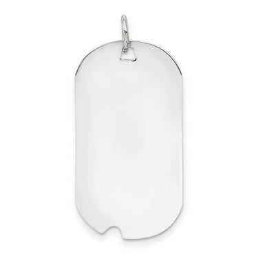 14k Yellow Gold Dog Tag Pendant for Men, High Polish Military Style ...