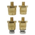1 Pair M8 Battery Terminal Connector Brass Tone Post Adapter Battery Clamp Brass Household ...