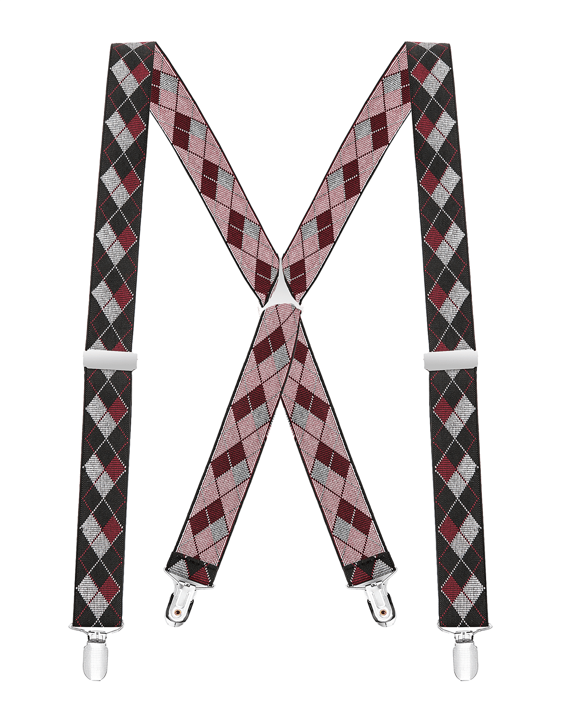 "Buyless Fashion Suspenders for Men - 48"" Elastic Adjustable Straps 1 ...