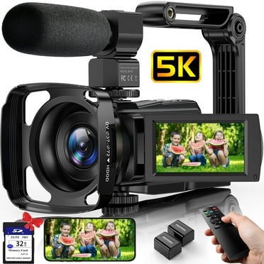 Portable Vlog Video Camera Camcorder with Microphone for YouTube, FHD ...