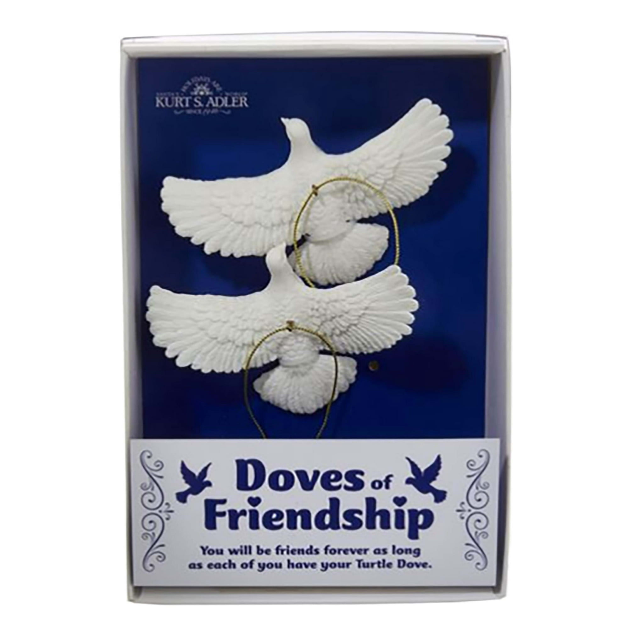Click here for Kurt Adler Friendship Doves Resin 2pc Ornament Set... prices