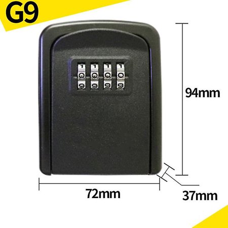 Password Key Box Wall Mounted Security Anti-theft Outdoor Key Safe Lock ...