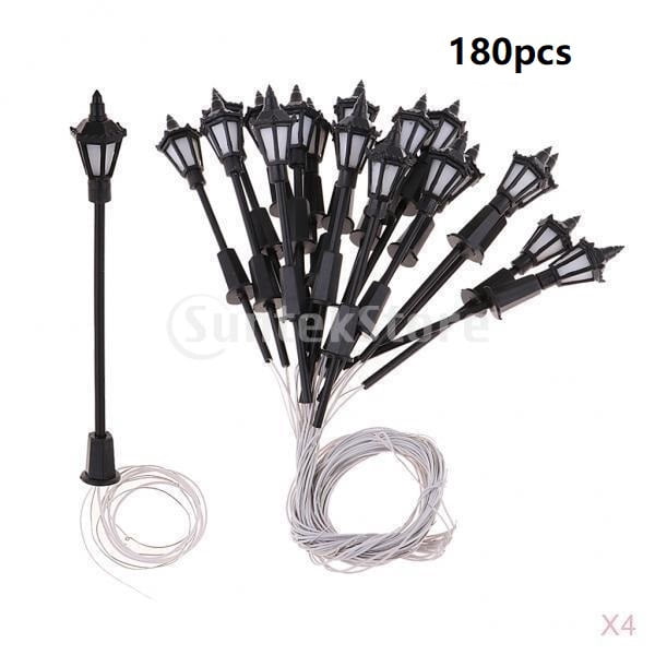 9x Luces Miniatura de 20 Piezas Modelo OO Luces LED Jardín Luces 1:75 ...