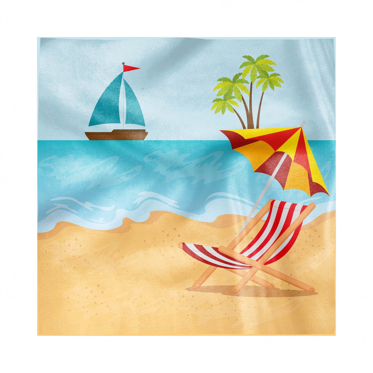 Cartoon Beach Party Scene