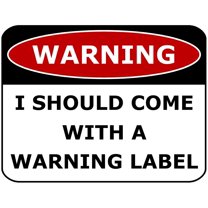 PCSCP WARNING I BITE 11 inch by 9.5 inch Laminated Funny Sign - Walmart.com