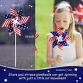 10 Pack Reflective Pinwheels American Flag Patriotic Decorations，8.3 ...