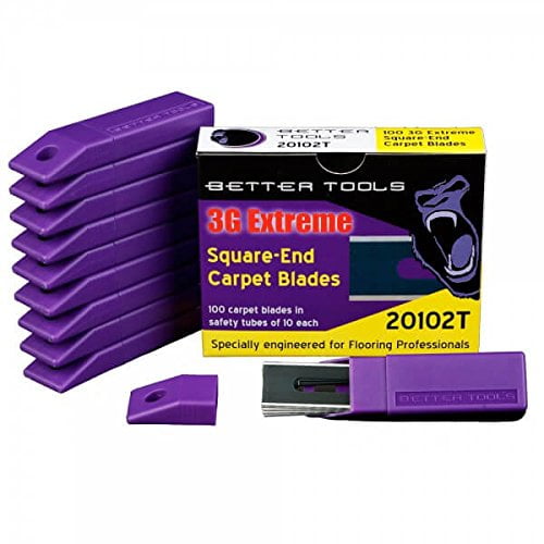 Better Tools Carpet Blades - 3G Extreme Square End - Box of 100 Blades ...
