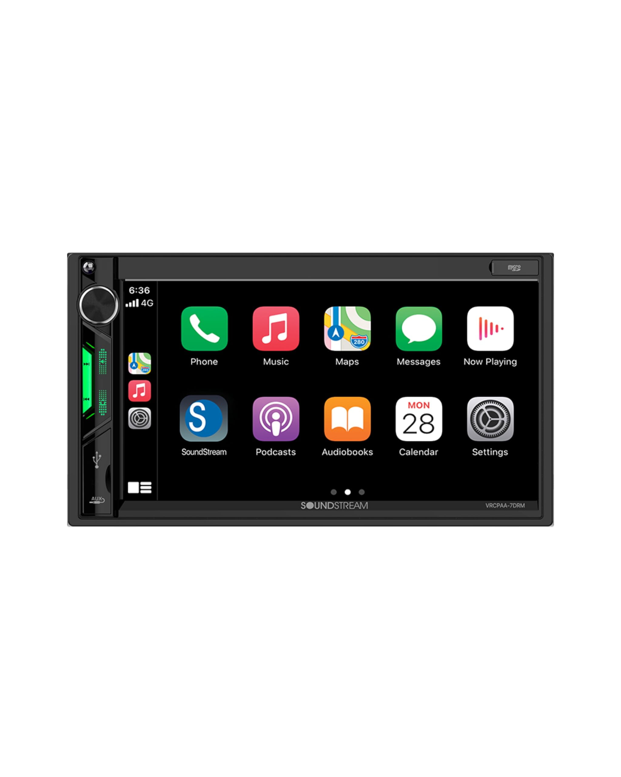 Sistema estéreo para coche Soundstream VRCPAA-7DRM con Apple CarPlay y ...