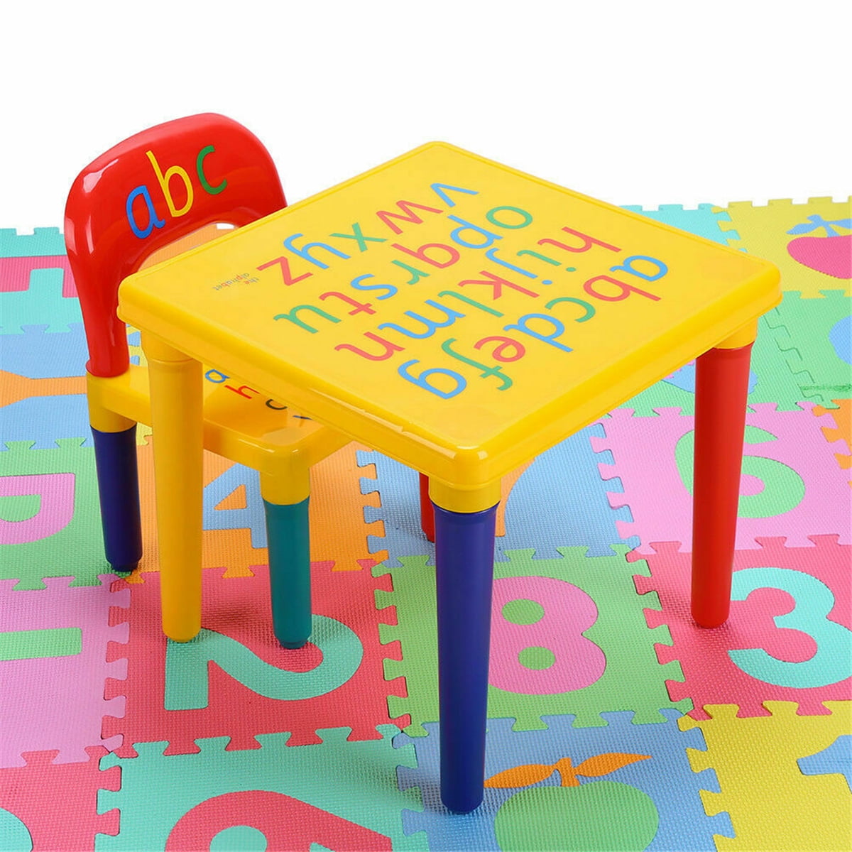 Toys Children Letter Table and Chair Set Kid Letter Desk and Chair ...