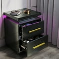 BELLEZE End Table, Nightstand Beside Table with RF Remote-Controlled ...