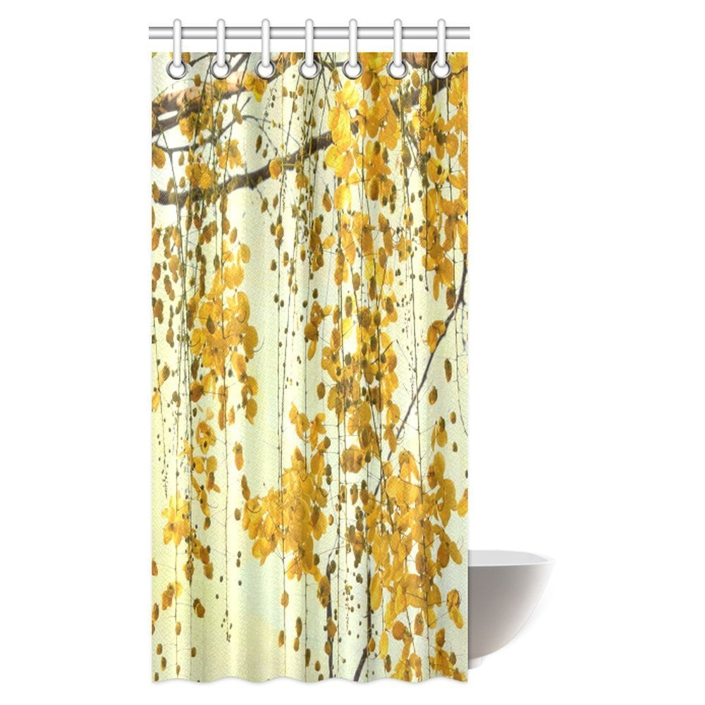 MYPOP Thailand Native Brilliant Yellow Flowers Shower Curtain, Cassia ...
