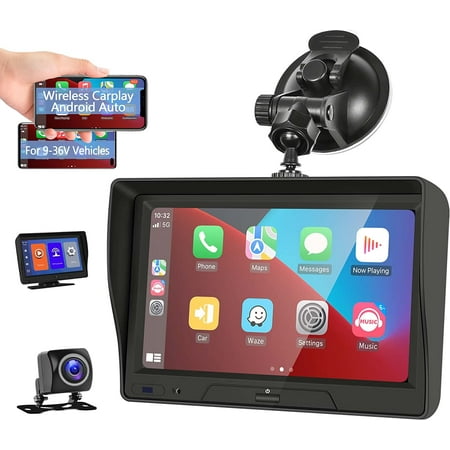 Portable Car Stereo Bluetooth Carplay Android Auto Reversing Monitor ...