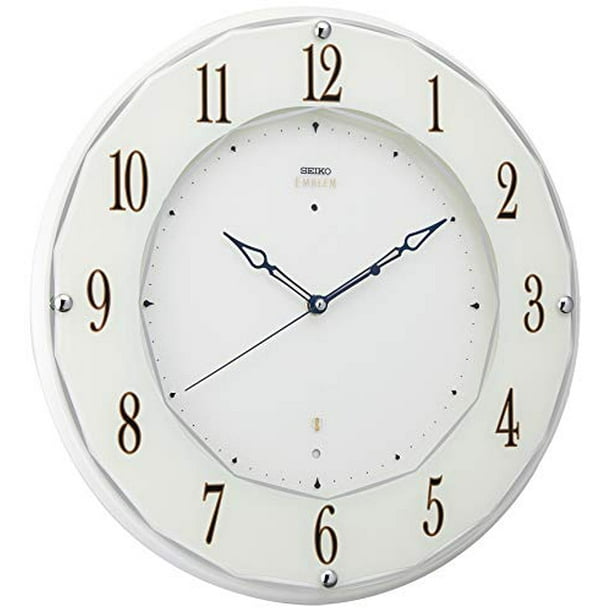Seiko Clock Wall Clock White Pearl Diameter 320x45mm Radio Analog SEIKO ...