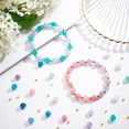 90Pcs 9 Colors Dolomite Beads with Seed Beads Faceted Dyed Round Mixed ...