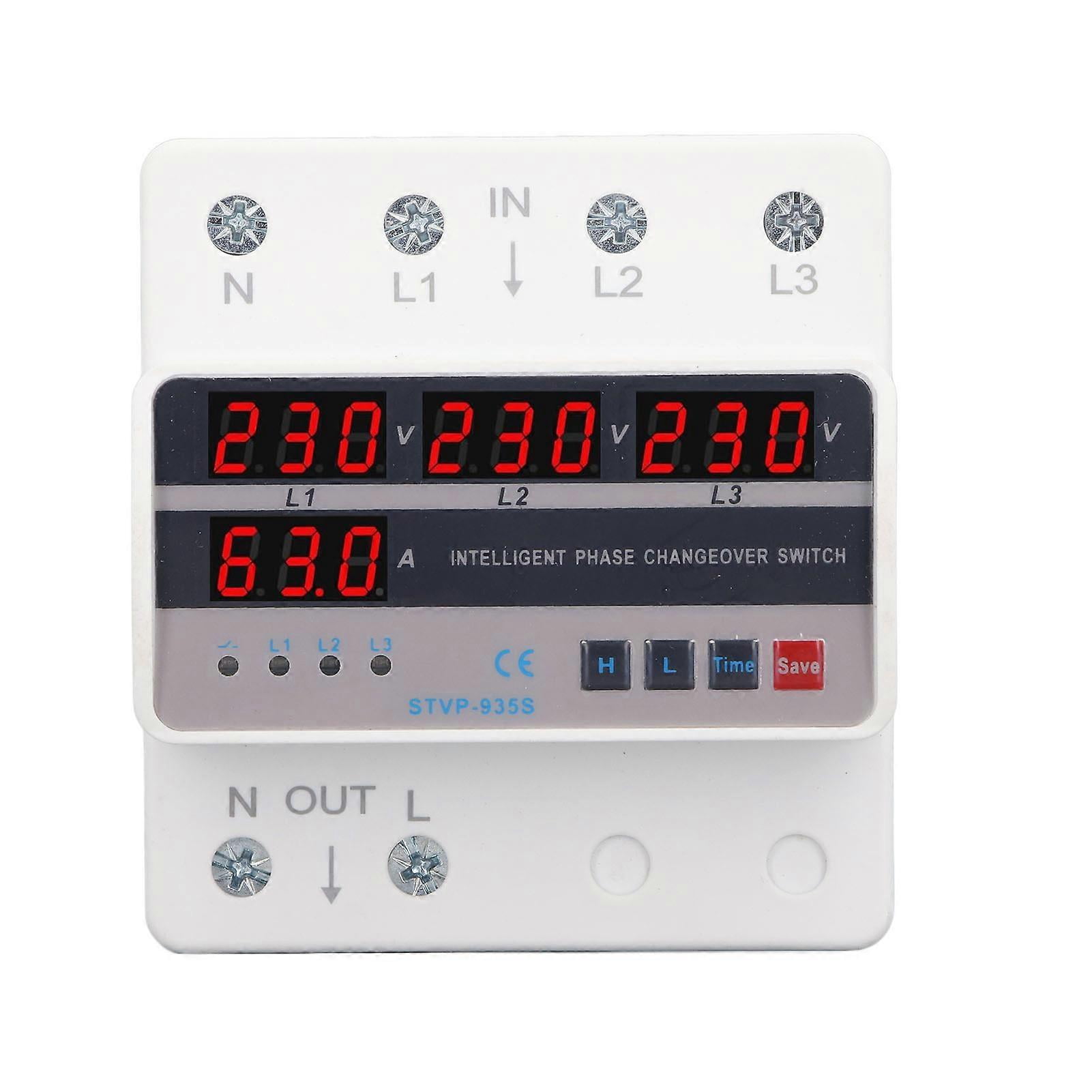 3 Phase Transfer Switch DIN Rail Mounted Automatic Changeover Switch ...