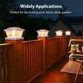 2 Pack Solar Post Cap Lights, 4x4/5x5 Outdoor LED Fence Post Cap Lights ...