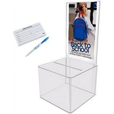 MCB Large Donation Box - Ballot Box - Suggestion Box - Acrylic Box ...