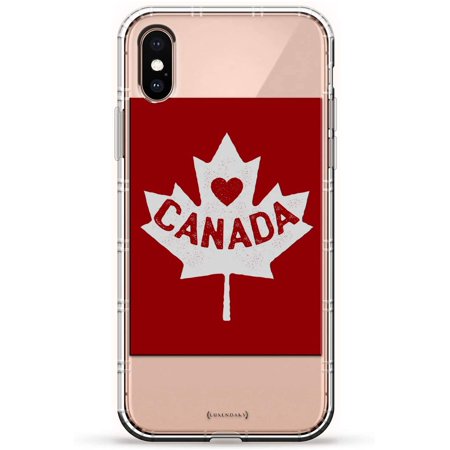 Canadian Flag | Luxendary Air Series Clear Silicone Case with 3D Printed Design and Air-Pocket ...