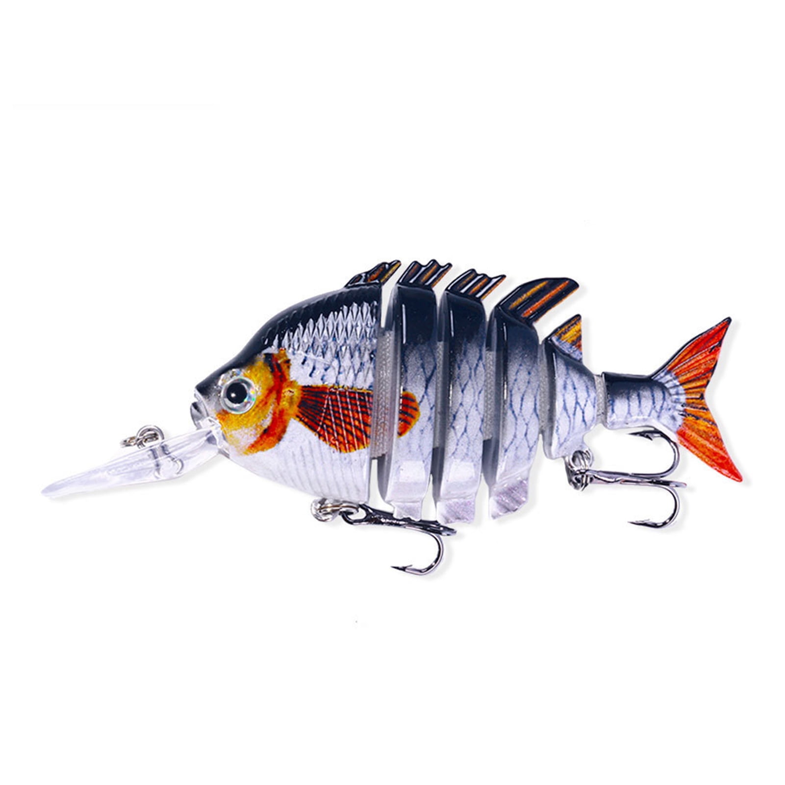 huanledash 10cm/16.5g Fishing Bait 3D Simulation Eyes Treble Hook ...