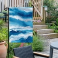 Blue Strip Abstract Garden Flag 28x40 Inch Retro Watercolor Ripple ...