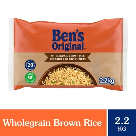 BEN'S ORIGINAL Whole Grain Brown Rice, 2.2kg Bag, E-BENS ORIGINAL BEN'S ...