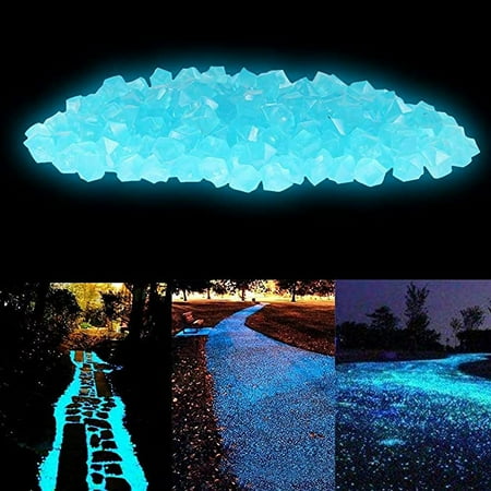 SHAR 300PCS Luminous Stone, Smooth Resin Pebbles, Decorative Outdoor ...