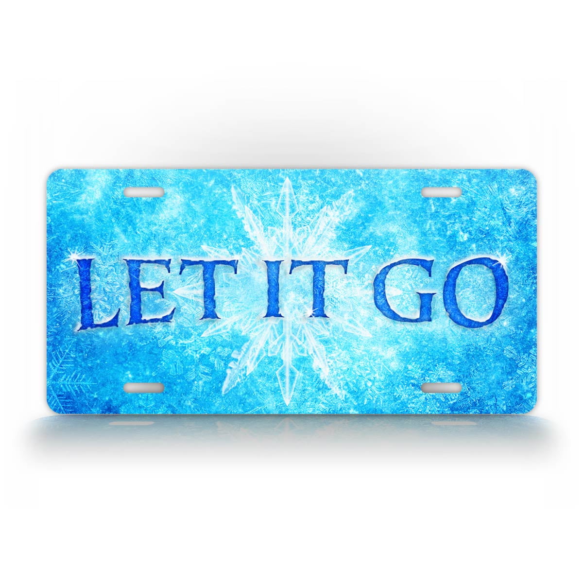 Let It Go License Plate Frozen Icy Cold Winter Themed Ice Auto Tag ...