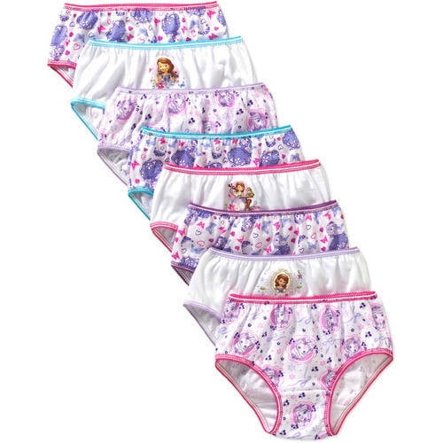 Disney Junior Sofia the First 8-Pack Girls Panties Underwear - Walmart.com